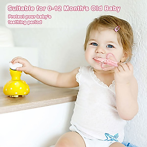 SILIVO Silicone Banana Teethers for Babies, Silicone Infant Training Finger Toothbrushes with Storage Case