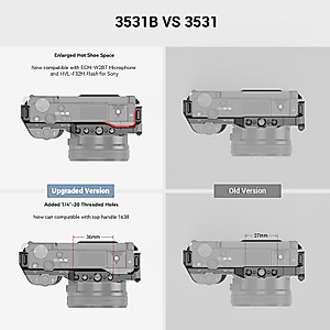 SmallRig Cage with Built-in Quick Release Plate for Arca-Swiss and Cold Shoe for Sony ZV-E10-3531