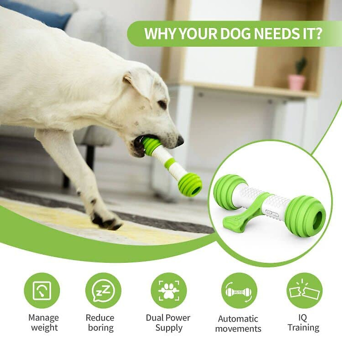 PETGEEK Training Dog Treat Dispenser & Automatic Interactive Dog Toy, Dog Toys Self Play for Entertainment Memory Training Toy, Interactive Dog Toys for Small Medium Large Dogs