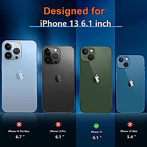 SPIDERCASE Designed for iPhone 13 Case/iPhone 14 Case, [Crystal Clear Not Yellowing][with 2 Pcs Tempered Glass Screen Protectors] Slim Thin Case for iPhone 13/14 (Clear)
