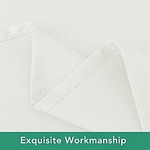 Biscaynebay Textured Fabric Tablecloths Round 60" for Tables' Diameters from 20" to 40", Ivory Water Resistant Tablecloths for Dining, Kitchen, Wedding, Parties etc. Machine Washable