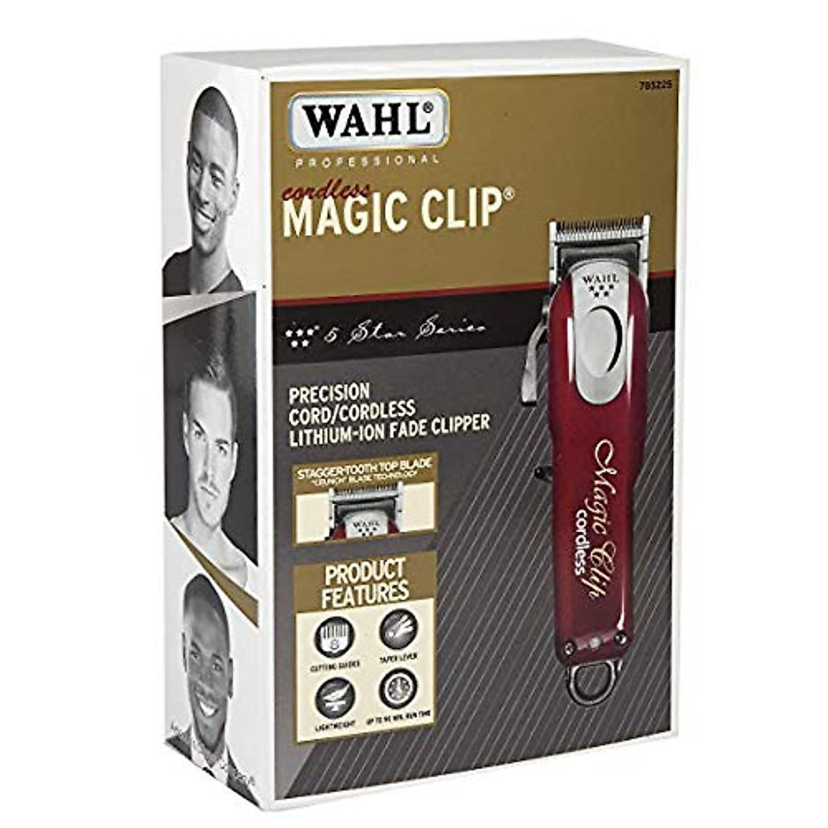 Wahl Professional 5-Star Cord/Cordless Magic Clip #8148 with Travel Case #90728