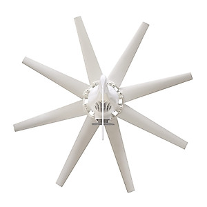 Wind System Windmill Turbine Generator Kit + Charge Controller (DC 12V - 600W - 8 Fan Blades)