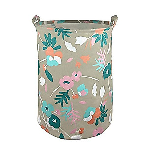 Folding laundry basket,home decor,Large Storage Bins,Storage basket，Bedroom storage，Waterproof Storage box Nursery family laundry hamper/basket (flower)