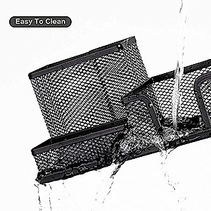 BLACK Metal Mesh 3 Compartment Desk Organizer Pencil Holder