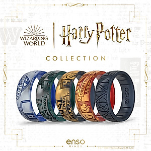 Enso Rings Wizarding World of Harry Potter Collection - Comfortable Silicone Rings - Deathly Hollows - 3