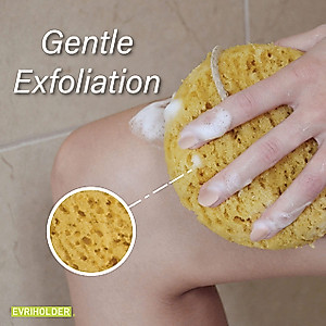 Evriholder Foam Body Sponge for Exfoliating Large Scrubber for a Relaxing Shower or Bath, Pack of 2