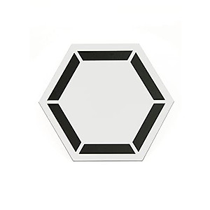 FloorPops 9" x 10.4" Coltrane Peel & Stick Hexagon Vinyl Floor Tiles (10 Tiles), (4.5 sqft/Carton), Off-White
