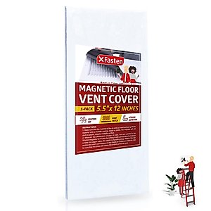 XFasten Magnetic Register Vent Cover for Ceiling, Sidewall and Floor Vents - 5.5-inch x 12-inch (5-Pack) – Strong RV Air Vent Magnetic Cover for RV and Home Air-conditioning HVAC System