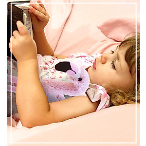 Puzzled Super Soft Pink Flamingo Plush, 8"