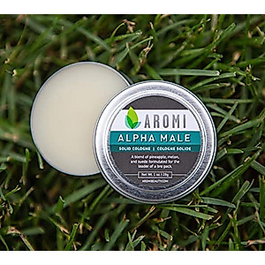 Solid Cologne | Aromatic, Woodsy Men’s Fragrance, Vegan and Cruelty-free Scent, Affordable Cologne, Stocking Stuffer, Travel-Sized, Small Men's Gift | 1 oz (Alpha Male)