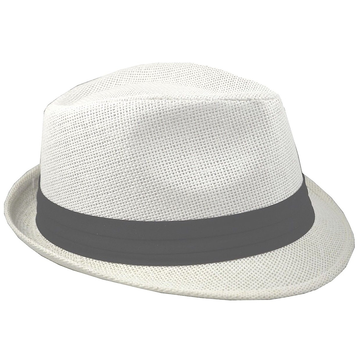 JKO Men's Straw Fedora 64cm 3XL (White)