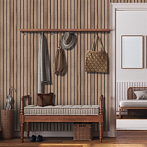 Peel and Stick Wood Wallpaper, Self Adhesive Faux Wood Contact Paper, Removable Wood Wall Covering for Fireplace, Furniture, Table, Cabinets, 17.7" X 236", Easy-to-Apply