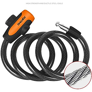 Bicycle Locks Heavy Duty Anti Theft Bike Lock High Security Level Bicycle Lock Bike Chain Lock High Security Bike Lock with Key Ideal for Bike, Electric Bike Other Outdoor Equipments,
