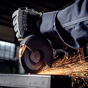 Metabo 18V Cordless 4-1/2-Inch / 5-Inch Angle Grinder Kit | (2) 18V 5.5 Ah Batteries | Brushless | Safety Features: Mechanical Safety Clutch, Brake, Paddle Switch | WPB 18 LT BL 11-125 Quick Kit