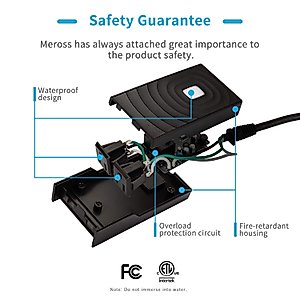 meross Smart Outdoor Plug, Waterproof WiFi Outdoor Outlet, Compatible with Apple HomeKit, Amazon Alexa, Google Assistant and SmartThings, Remote Control, Timer, FCC and ETL Certified
