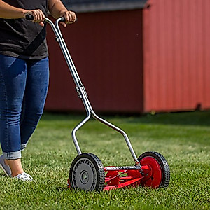 Great States 304-14 14-Inch 5-Blade Push Reel Lawn Mower, Red