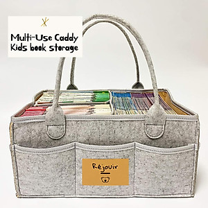 Baby Diaper Caddy Organizer: Large Organizer Tote Bag for Girl - Portable Car Travel Organizer, Nursery Essentials Storage Bins for Changing Table (Mustard Yellow)