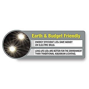 Marineland 32996 LED Aquarium Light, Natural Shimmering Light,Glass