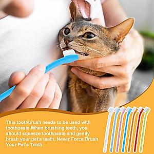 Tioncy 100 Pcs Dog Toothbrush Bulk from Large to Small Long Handle Dog Cat Pet Toothbrush with Soft Single Head Puppy Dog Tooth Brush Pet Cat Tooth Brush for Teeth Cleaning, 7 Colors