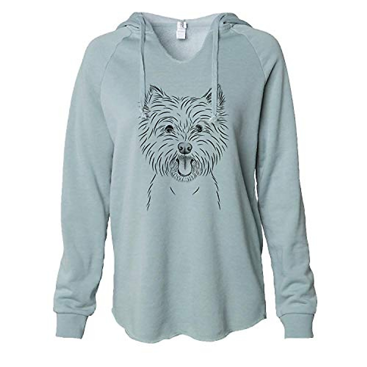 Inkopious Welma The West Highland Terrier Westie - Cali Wave Hooded Sweatshirt -Sage Medium