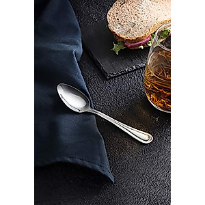 New Star Foodservice 58147 Slimline Pattern, 18/0 Stainless Steel, Teaspoon, 6-Inch, Set of 12