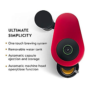Nespresso VertuoPlus Coffee and Espresso Machine by De'Longhi with Aeroccino Milk Frother,Cherry Red
