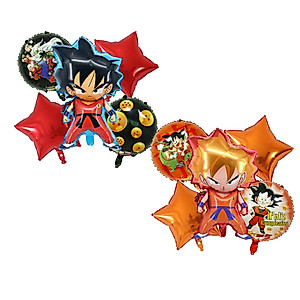 10Pcs Double Sided Different Pattern Balloons,Aluminum Film Material Party Decoration Balloons,Anime Theme Party Supplies,Kawaii Birthday Party Ballons