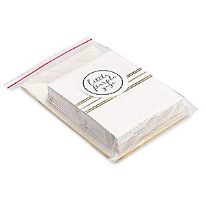 Set of 50 place cards with 200 Meal Choice stickers (Gold)