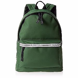 Lacoste Men's Neocroc Backpack with Zipped Logo Straps, Green, One Size