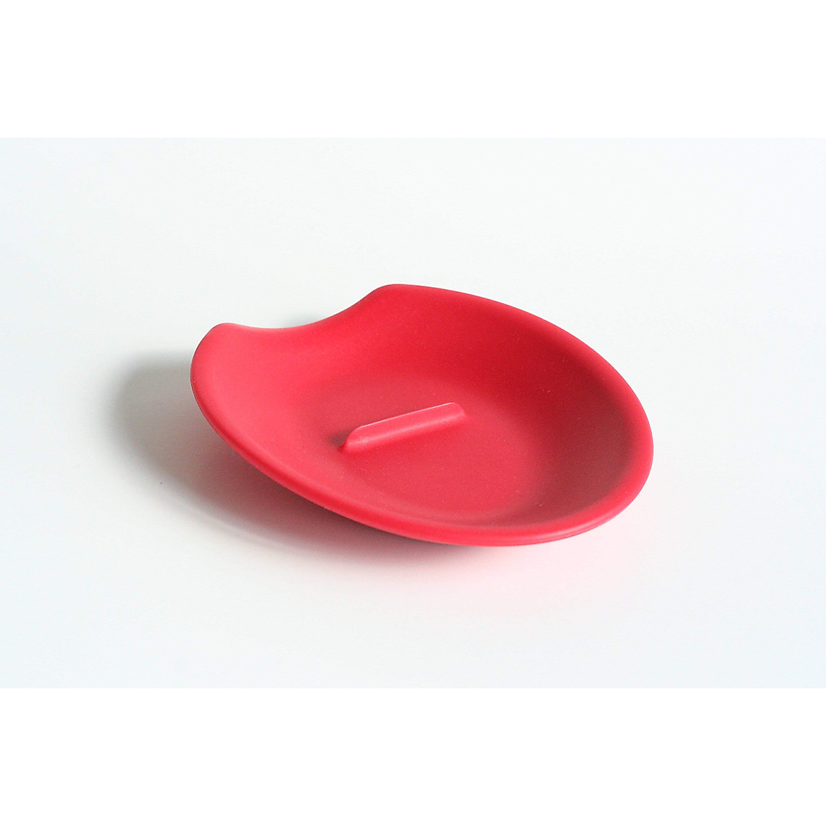 Crack'em Egg Cracker & Spoon Rest (Candy Apple Red) - Perfectly Cracks Eggs & Contains Messes - Easy to Use & Clean - Great for Kids - Prevents Broken Yolks
