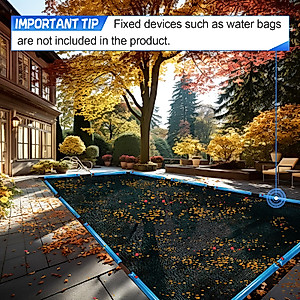 Pool Net Cover - Leaf Netting for 18 * 36ft Inground or above Ground Rectangle Pools, Pond Fine Mesh Screen for Catching Leaves Sunshade (23 * 39ft, Black)