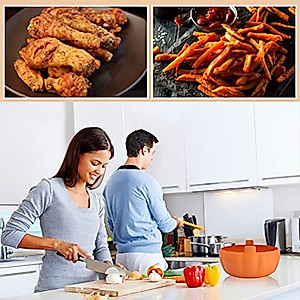 Hemoton Air Fryer Pad Home Supplies Household Items Air Fryer Liner Reusable Air Fryer Mat Microwave Steamer Round Baking Pan Microwave Liner Silicone Trivet Rack Lifter Air Fryer Supply