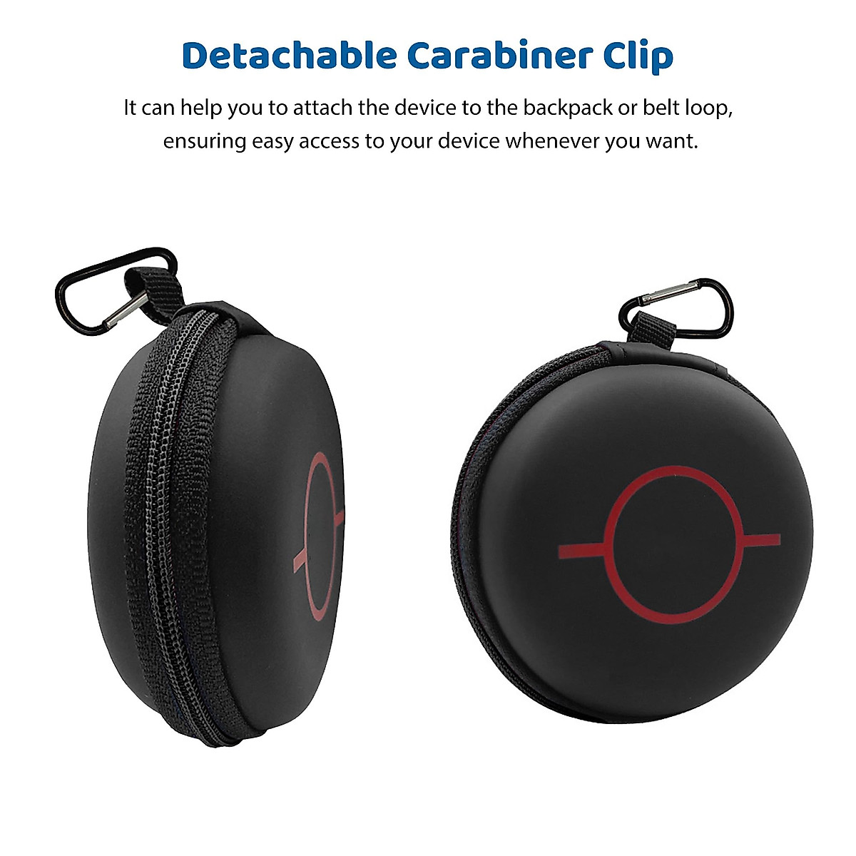 Dobewingdelou Carrying Case for GO Plus + 2023 with Hand Strap and Carabiner Clip Hard Travel Protective Portable Storage Cover Shockproof Accessories Black