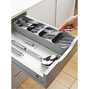 utensil organizer for kitchen drawers, small space tableware storage boxes, expandable drawer organizers, kitchen drawers for fixing tableware spoons and forks