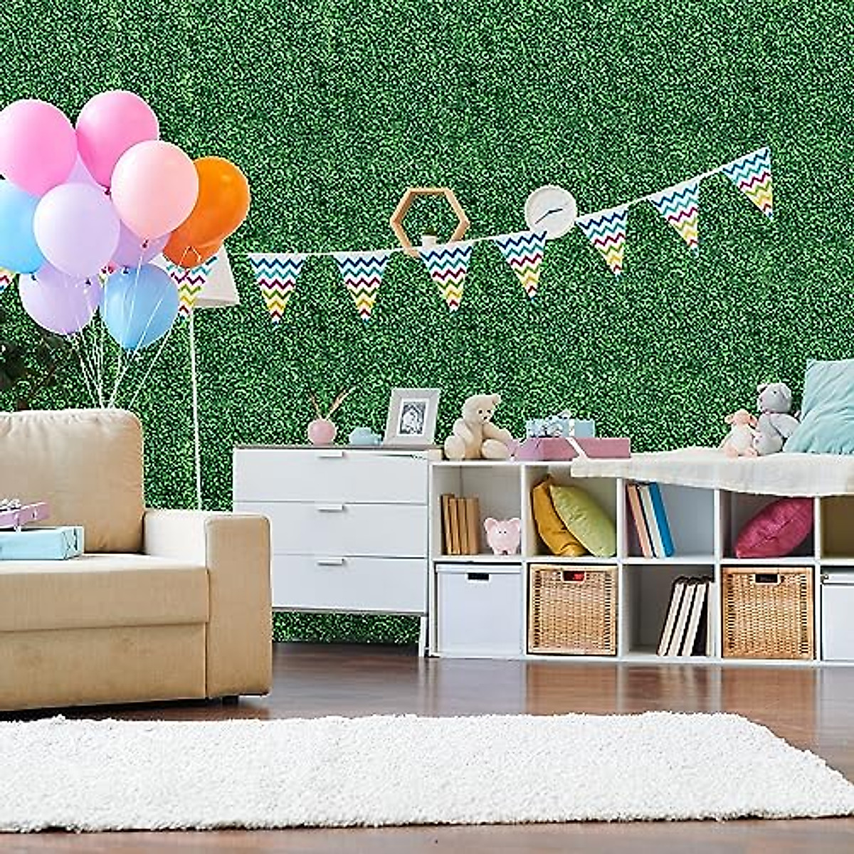 YITAHOME 12 PCS 20"x20" Artificial Grass Wall, Boxwood Hedge Wall Panels, Artificial Grass Backdrop Wall, Privacy Fence with UV Protection for Outdoor Indoor Garden Fence Backyard