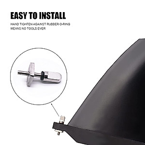 6 Pieces Surfboard Fin Screws, No Tool Stainless Steel Thumb Fin Screw for SUP Surf Longboard Paddleboard and BoardWorks SUP Center Fin Adapters Surfing Accessories