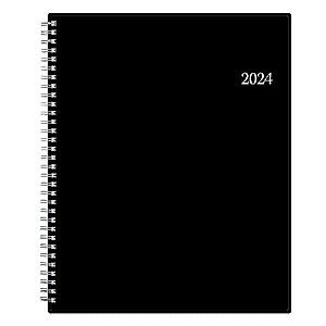 Blue Sky 2024 Weekly and Monthly Planner, January - December, 8.5" x 11", Flexible Cover, Wirebound, Enterprise (144725)