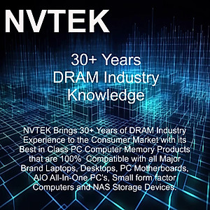 NVTEK 16GB (2X8GB) DDR4 2400MHZ PC4-19200 UDIMM 1Rx8 1.2V 288-PIN Non-ECC Unbuffered Desktop PC Computer Memory KIT