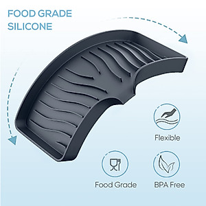 Kitchen Sink Tray,Self Draining Kitchen Soap Tray Soap Holder Silicone Sponge Holder for Kitchen Sink,Kitchen Bathroom Sink Caddy Sink Organizer for Sponge,Soap Dispenser,Dish Scrubber,Palm Brush