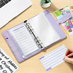 Sooez Budget Binder with Zipper Envelopes & Expense Budget Sheets, Money Organizer for Cash, Cash Envelopes for Budgeting, Savings Binder, Budget Binder with Cash Envelopes,Cash Wallet Envelope System