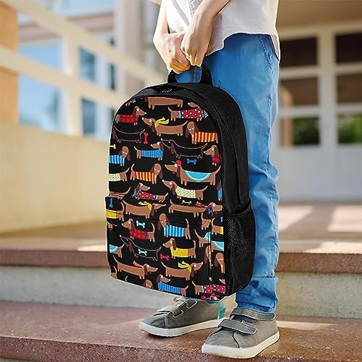 I Love My Dog Dachshunds Laptop Backpack for Men Women Shoulder Bag Business Work Bag Travel Casual Daypacks