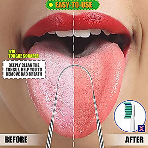 Dental Tools, Professional Teeth Cleaning Tools Stainless Steel Tartar Remover Oral Hygiene Care Scraper Tools Set for Adults, Kids, Family, Dogs with Leather Case, 11 Piece Set