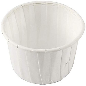 KEILEOHO 800 Pack 2 OZ Treated Paper Souffle Portion Cups, Food Grade Paper Condiment Cups for Condiments, Samples, Popcorn, Candies, Measuring, White