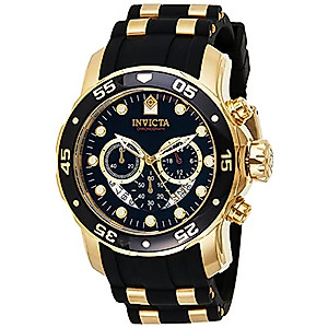 Invicta Men's 6981 Pro Diver Collection Chronograph Black Dial Black Dress Watch