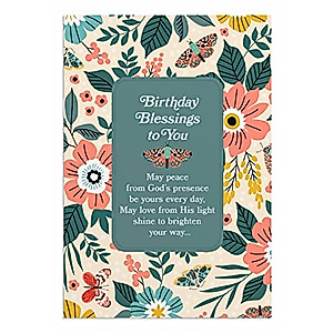 DaySpring - Encouraging You - 4 Floral Card Birthday Assortment with Scripture - 12 Birthday Boxed Cards & Envelopes (U1198)