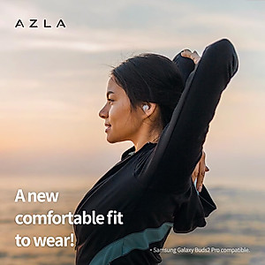 AZLA SednaEarfit MAX for Galaxy Buds 2 Pro Phantom Black (M/ML/L), Earbud Tips for Wireless Headphones, Noise Canceling Earbuds Replacement Tips, Samsung-Certified Eartips for Galaxy Buds 2 Pro