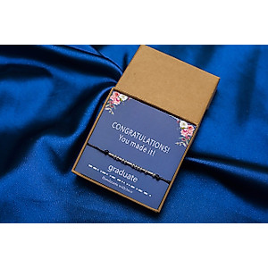 morniface Morse Code Bracelets for Women, Funny Inspirational Gifts Jewelry Birthday Graduation Gifts for Her Best Friends (She believed she could so SHE DID)