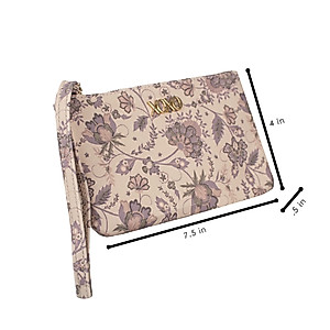 XOXO Women’s Large Blush Paisley Saffiano Multifunction Solid/Patterned Wristlet
