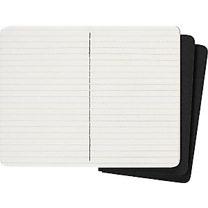 Moleskine Cahier Journal, Soft Cover, Pocket (3.5" x 5.5") Ruled/Lined, Black, 64 Pages (Set of 3)